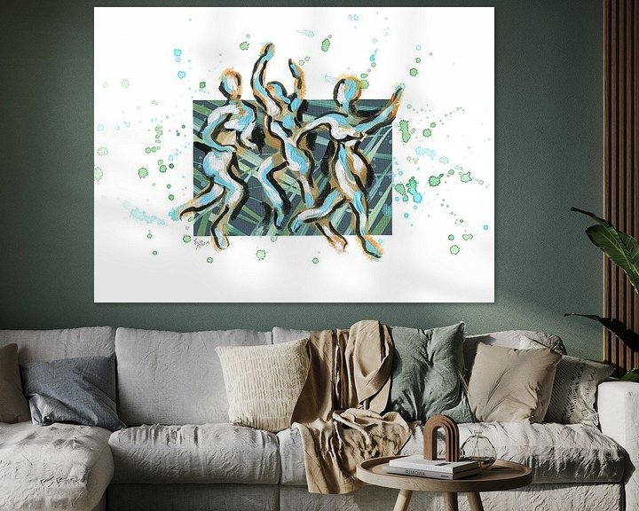 Dans mee van ART Eva Maria op canvas, behang en meer